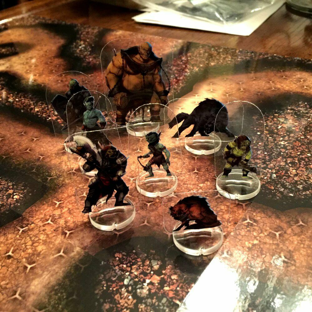 Arcknight Flat Plastic Miniatures - Orcs & Goblins Horde - 31 2D Minis ...