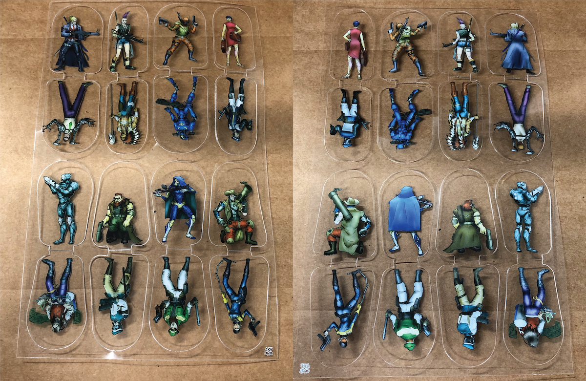 Arcknight Flat Plastic Miniatures - Cyberpunk Set - 56 2D Minis – RPG ...