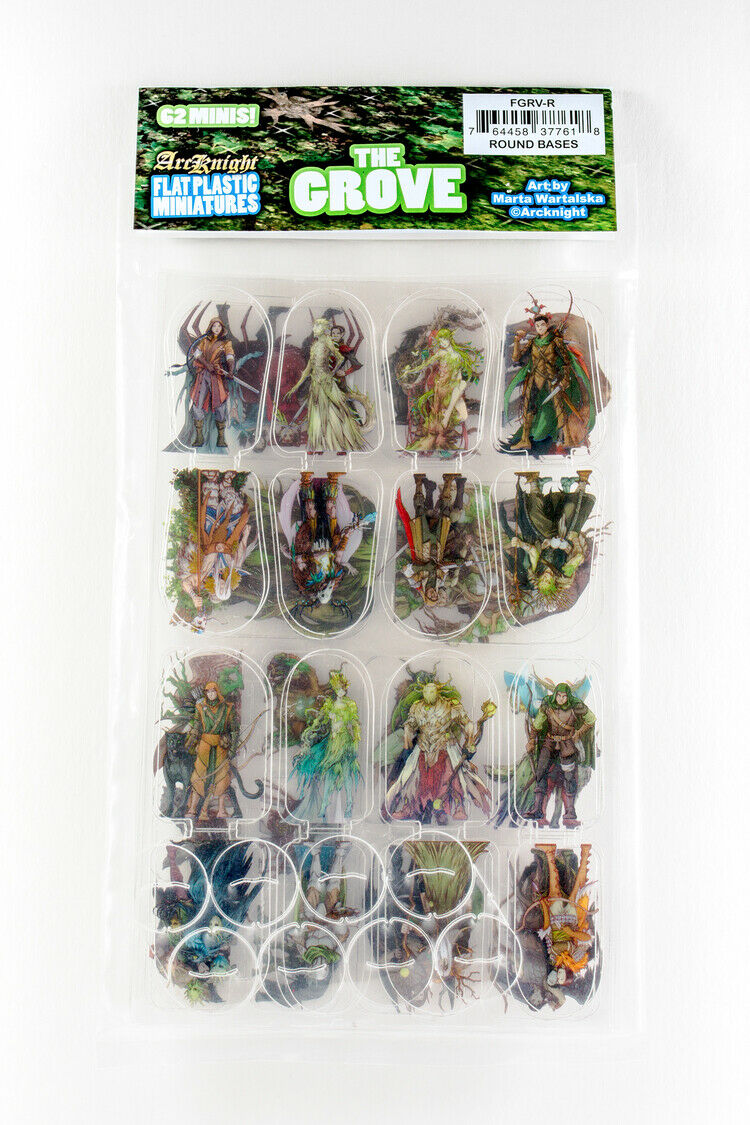 Arcknight Flat Plastic Miniatures - The Grove Set - 62 2D Minis – RPG ...