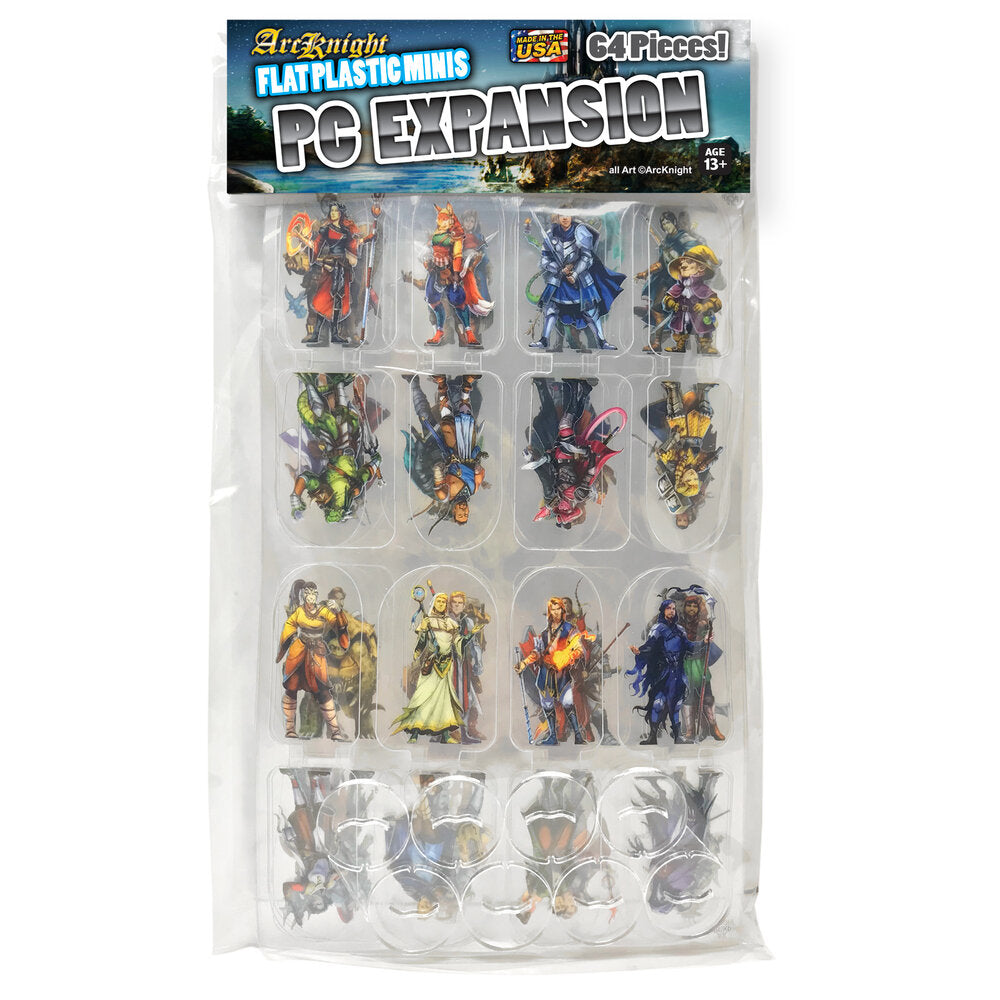 Arcknight Flat Plastic Miniatures - PC Expansion Set - 64 2D Minis ...
