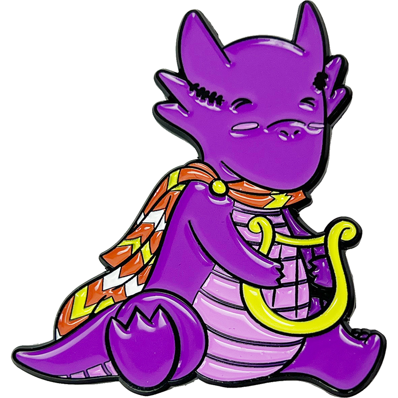 Pin - Coda the Purple Kobold Bard - Gallant Goblin – RPG Mini Hunter