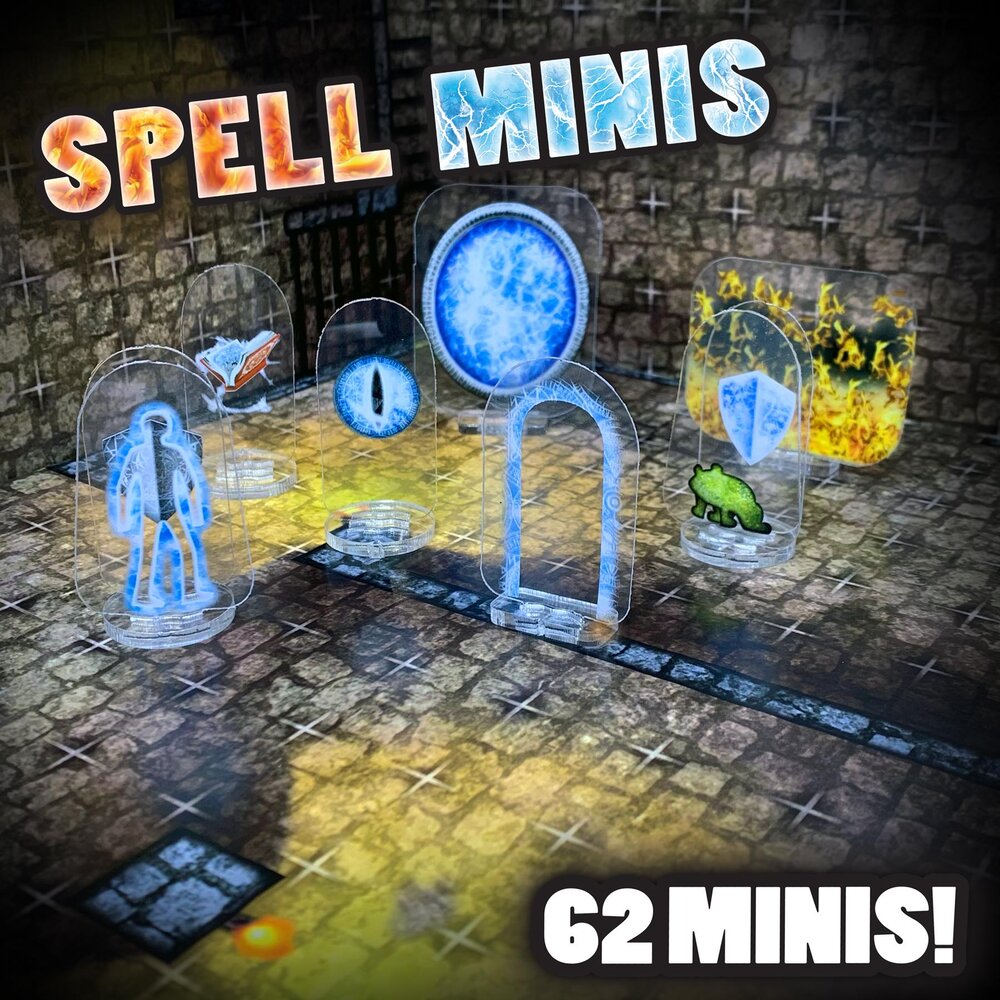 Arcknight Flat Plastic Miniatures - Spell Minis - 62 2D Minis – RPG ...