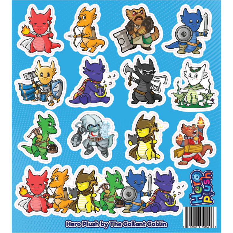 Sticker Sheet - Core Kobold Adventurers - Gallant Goblin – RPG Mini Hunter