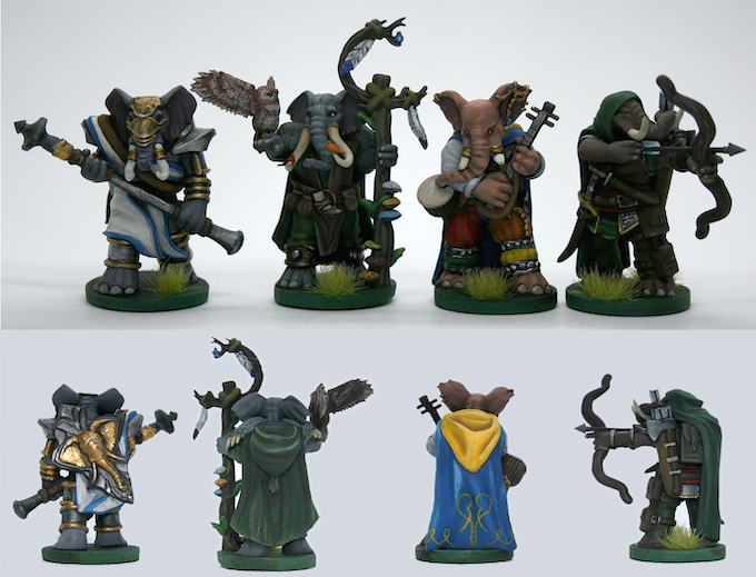 Krakenships Elphas (Loxodon) Druid - Unpainted – RPG Mini Hunter