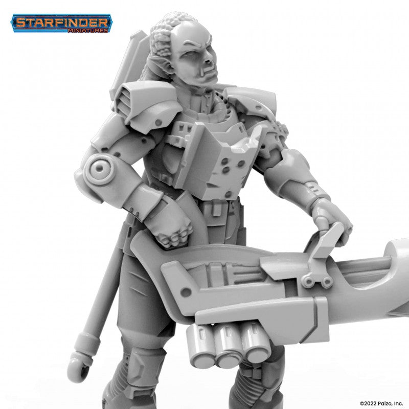 Starfinder Masterclass Miniatures: Half - Orc Soldier – RPG Mini Hunter
