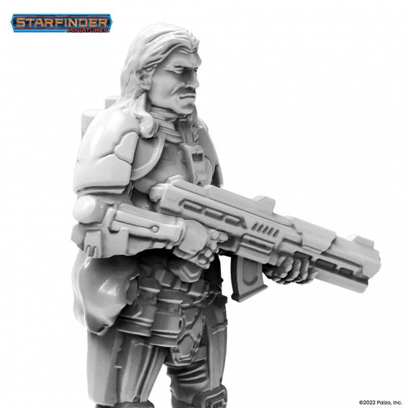 Starfinder Masterclass Miniatures: Human Soldier – RPG Mini Hunter