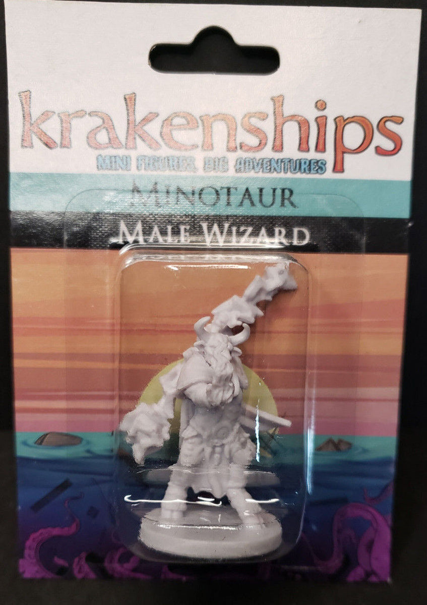 Krakenships Minotaur Male Wizard - Unpainted – RPG Mini Hunter