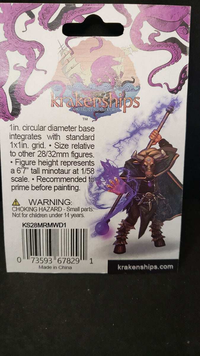 Krakenships Minotaur Male Wizard - Unpainted – RPG Mini Hunter