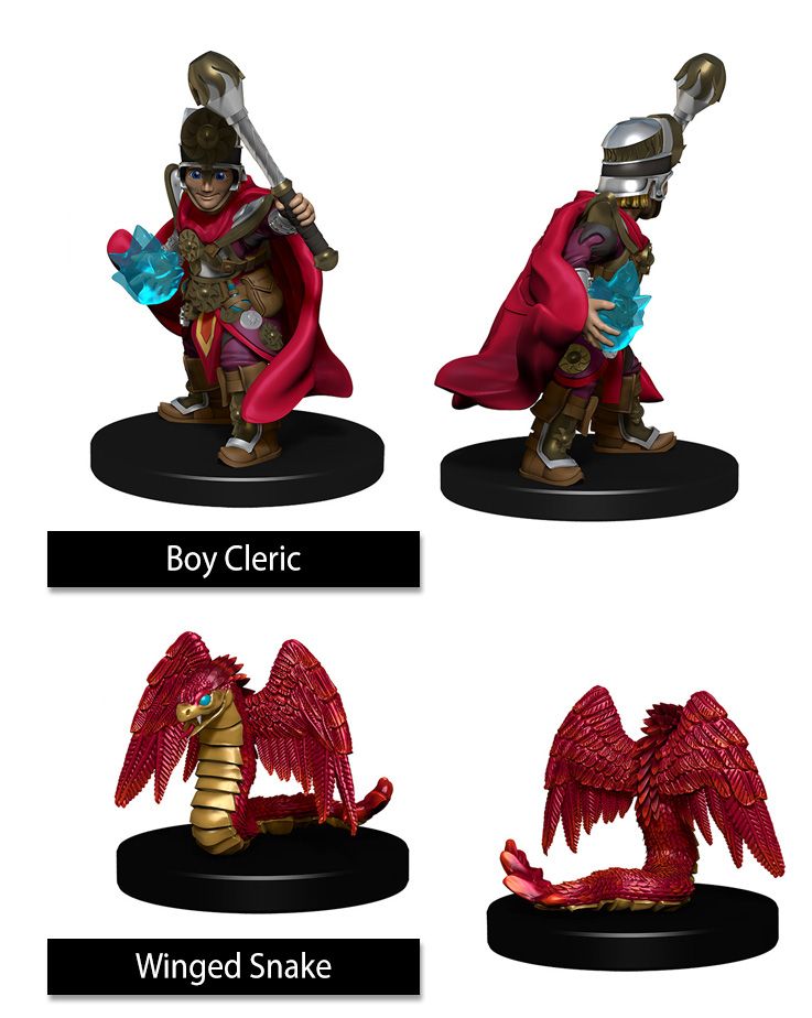 Wardlings Boy Cleric & Winged Snake – RPG Mini Hunter